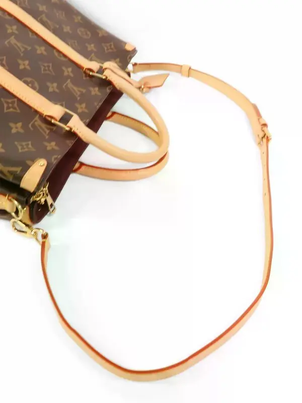 LOUIS VUITTON Monogram Canvas Soufflot Mm Tote Bag - Brown