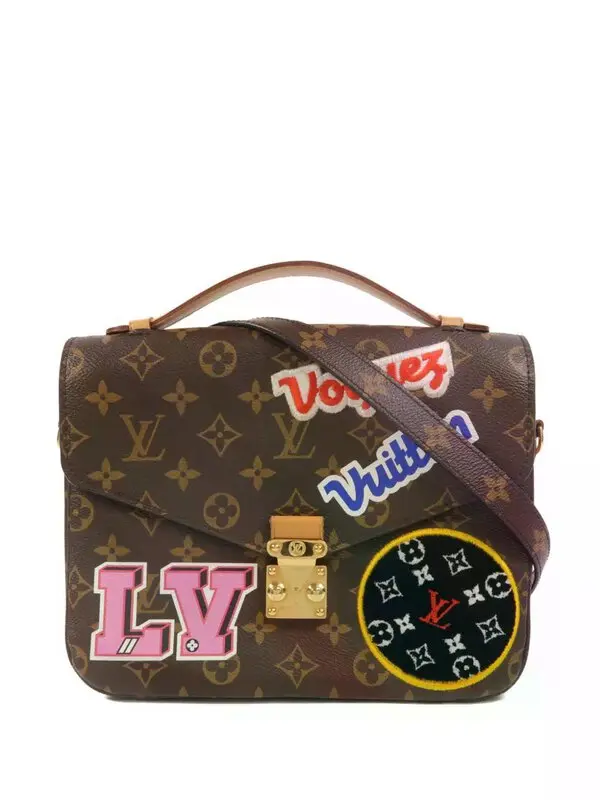 LOUIS VUITTON Metis Monogram Patches Tote Bag - Brown