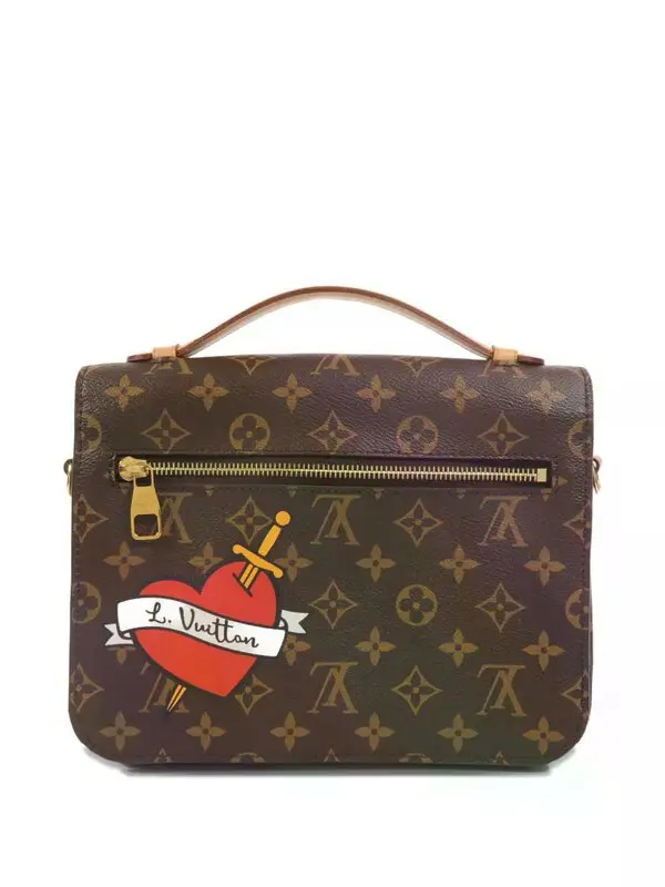 LOUIS VUITTON Metis Monogram Patches Tote Bag - Brown
