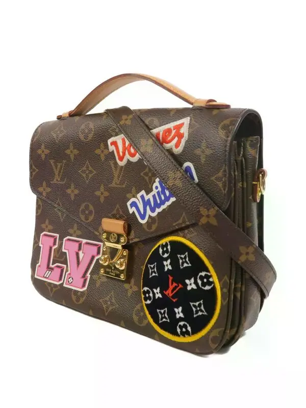 LOUIS VUITTON Metis Monogram Patches Tote Bag - Brown