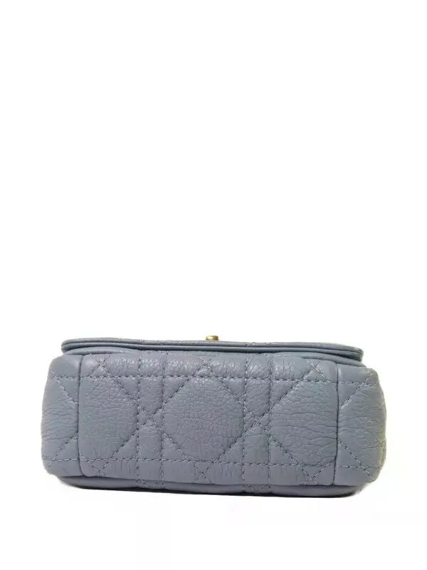 Dior Caro Quilted Shoulder Bag - Blue