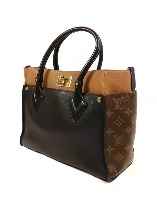 LOUIS VUITTON Monogram Canvas Mm On My Side Tote Bag - Black