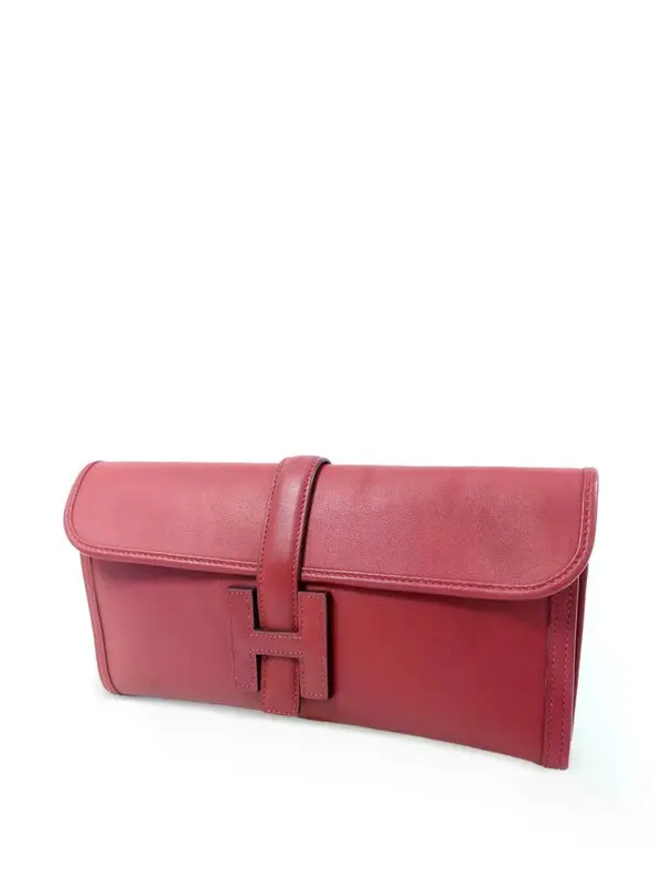 Hermès Jige Elan Clutch Bag - Red