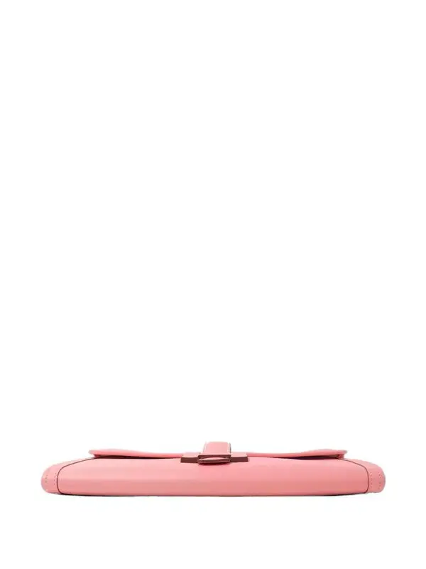 Hermès Jige Elan Leather Clutch Bag - Pink