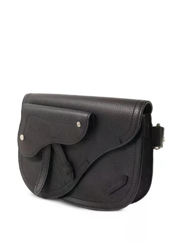 Dior Saddle Leather Belt Bag - Black