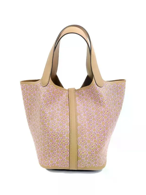 Hermès Picotin Luck Daisy Tote Bag - Neutrals