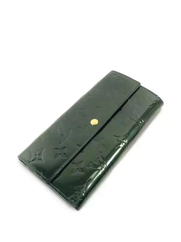 LOUIS VUITTON Vernis Sarah Monogram Wallet - Green