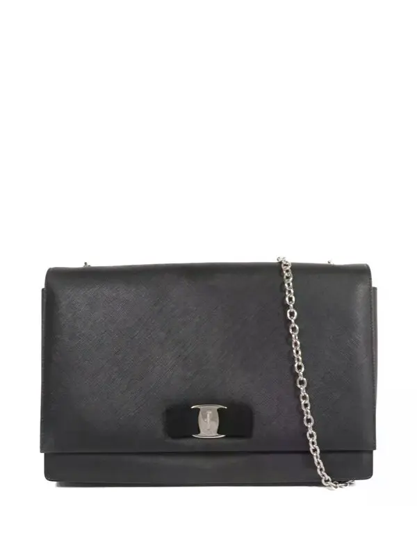 FERRAGAMO Vara Bow Chain-strap Calfskin Shoulder Bag