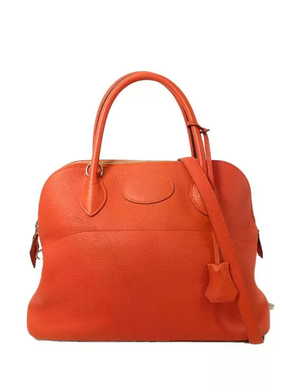 Hermès Bolide Leather Tote Bag - Red