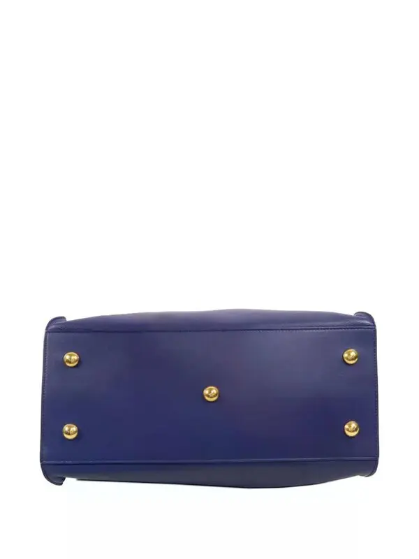Saint Laurent Chyc Y-logo Tote Bag - Blue