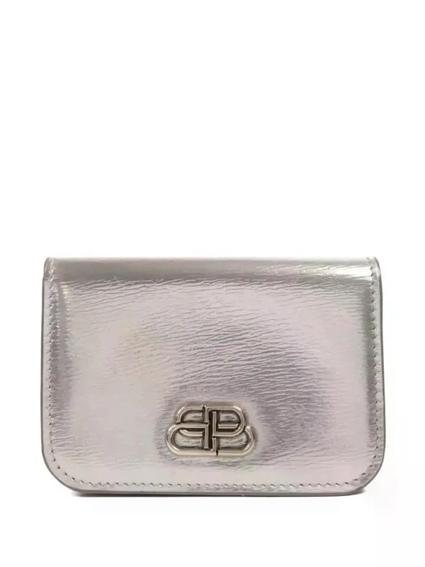 Balenciaga Bb-logo Wallet - Silver