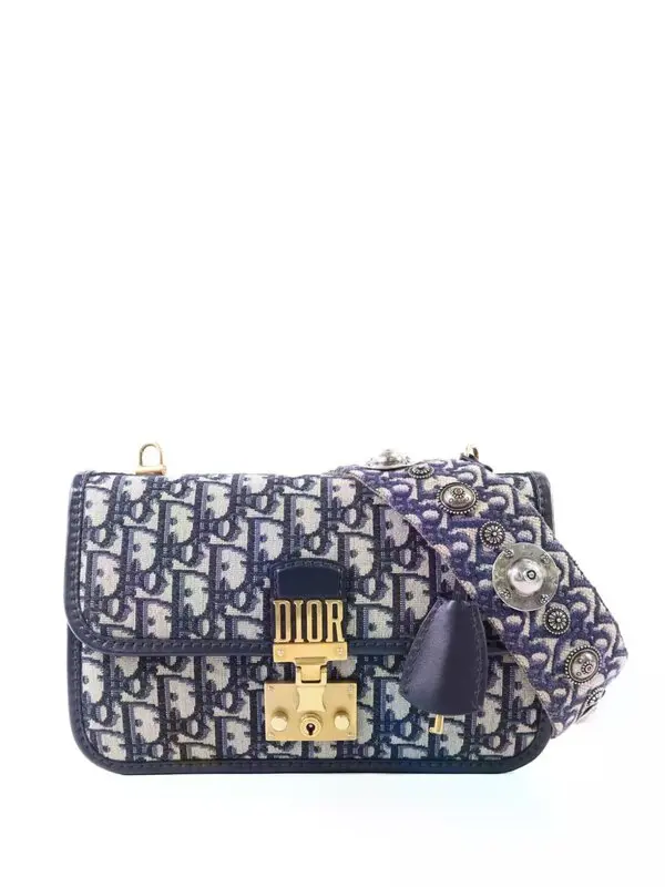 Dior Dioraddict Oblique Flap Shoulder Bag - Blue