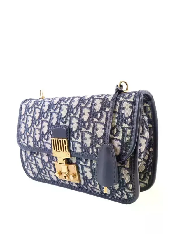 Dior Dioraddict Oblique Flap Shoulder Bag - Blue