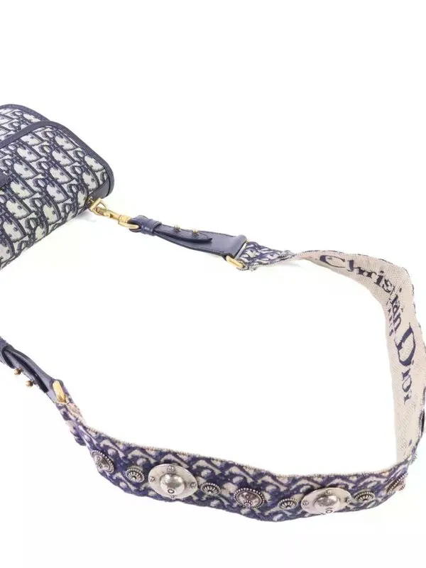Dior Dioraddict Oblique Flap Shoulder Bag - Blue