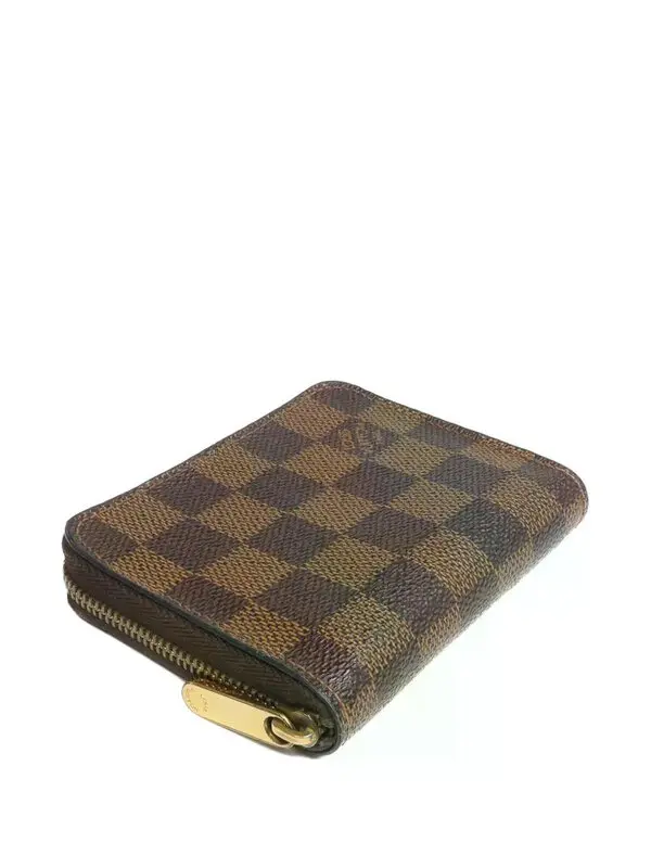 LOUIS VUITTON Damier Zippy Wallet - Brown