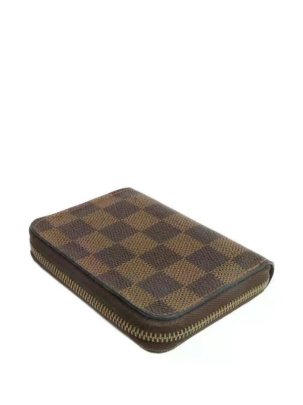 LOUIS VUITTON Damier Zippy Wallet - Brown