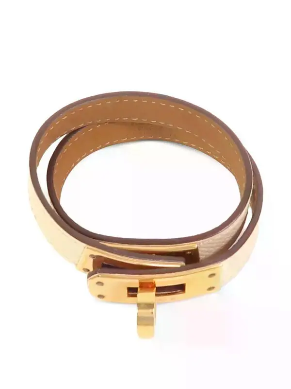 Hermès Kelly Leather Double-tour Bracelet - Neutrals