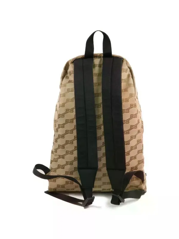 Balenciaga Logo Monogram Canvas Backpack