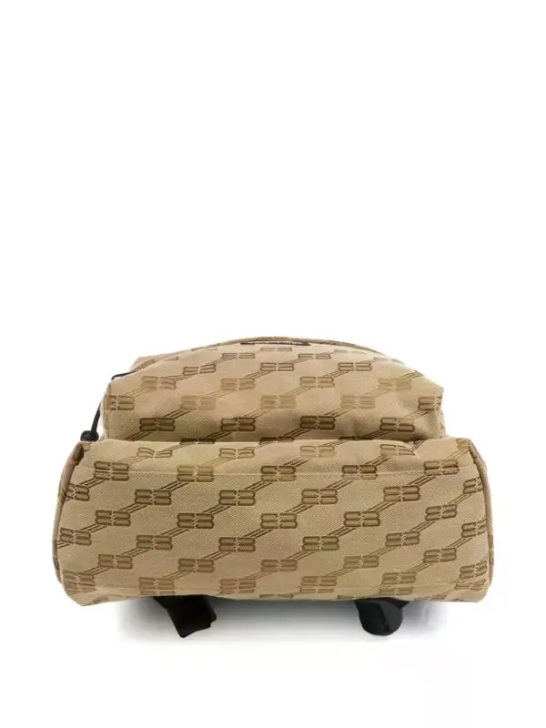 Balenciaga Logo Monogram Canvas Backpack