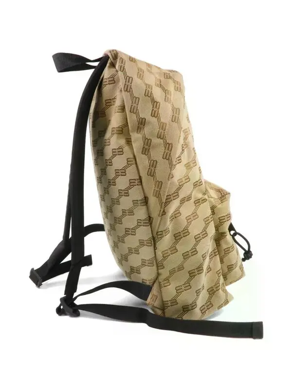 Balenciaga Logo Monogram Canvas Backpack