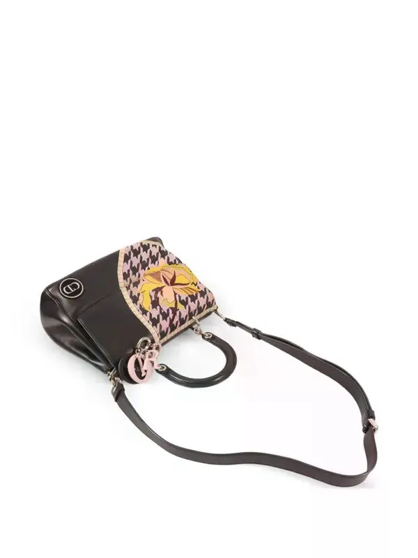 Dior Embroidered Floral-patch Tote Bag - Black