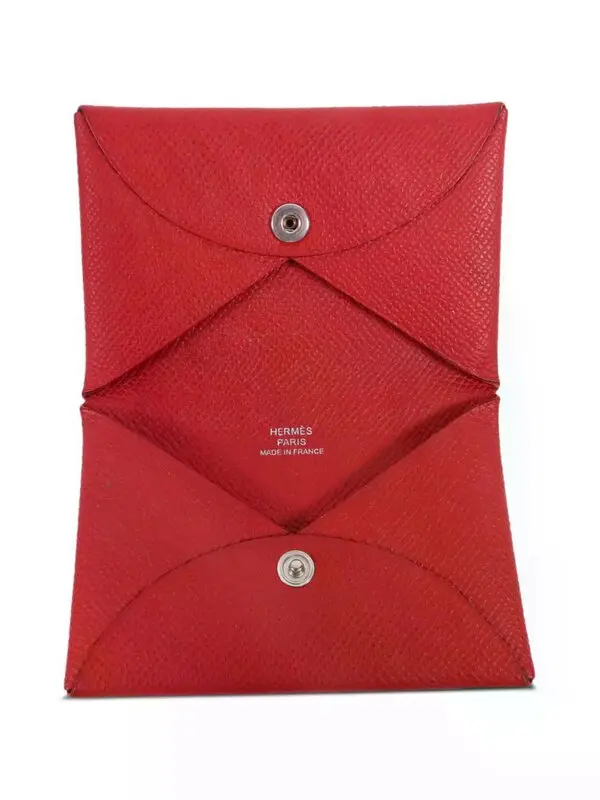 Hermès Epsom Leather Card Holder - Red