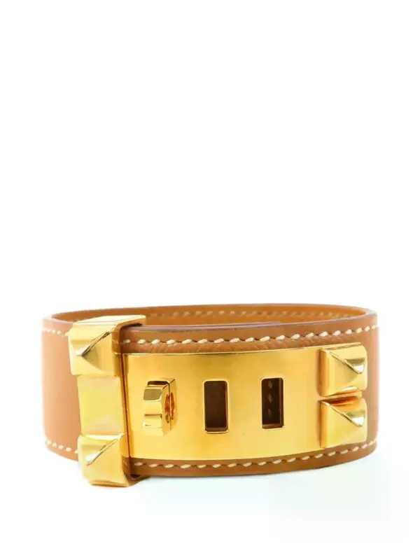 Hermès Collier De Chien 24 Leather Bracelet - Brown