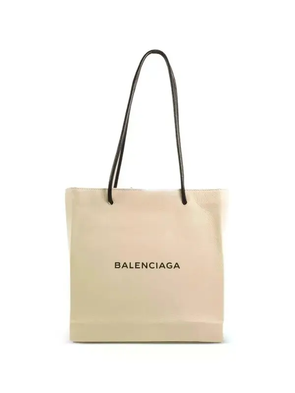 Balenciaga Logo-print Leather Tote Bag
