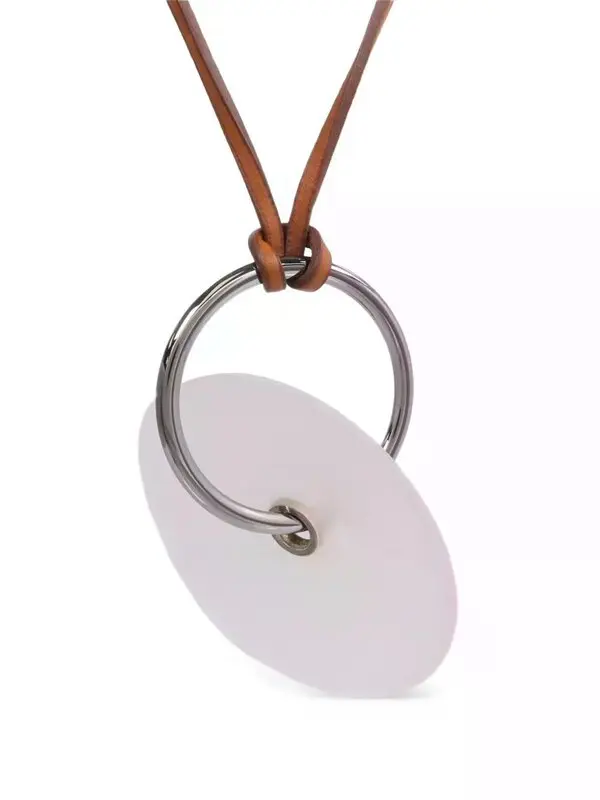 Hermès Crystal And Leather Necklace