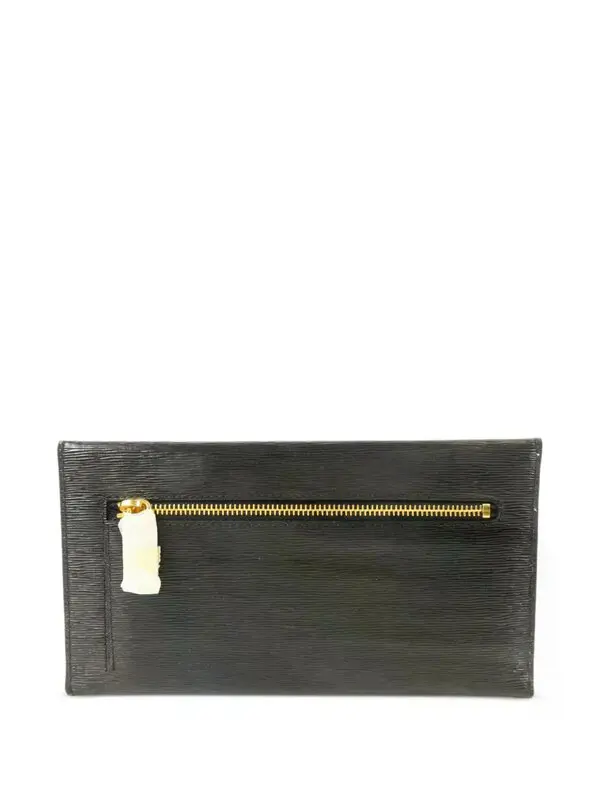 Prada Saffiano Leather Envelope Wallet - Black