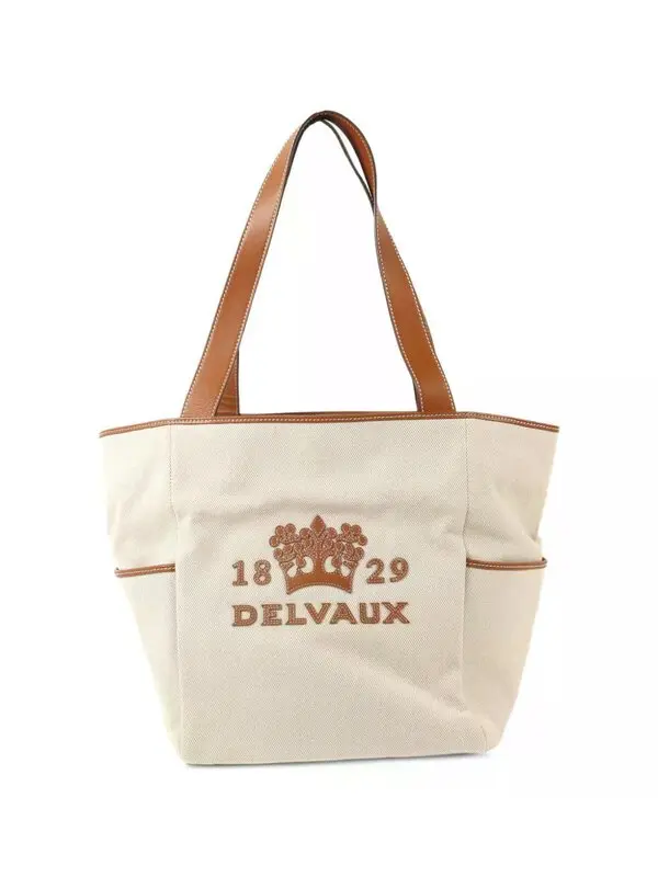 Delvaux Two-way Canvas Tote Bag