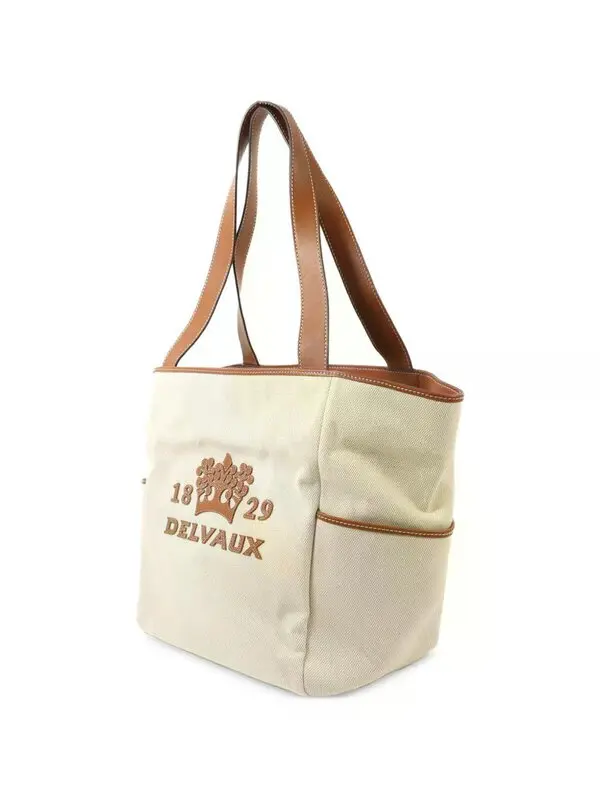 Delvaux Two-way Canvas Tote Bag