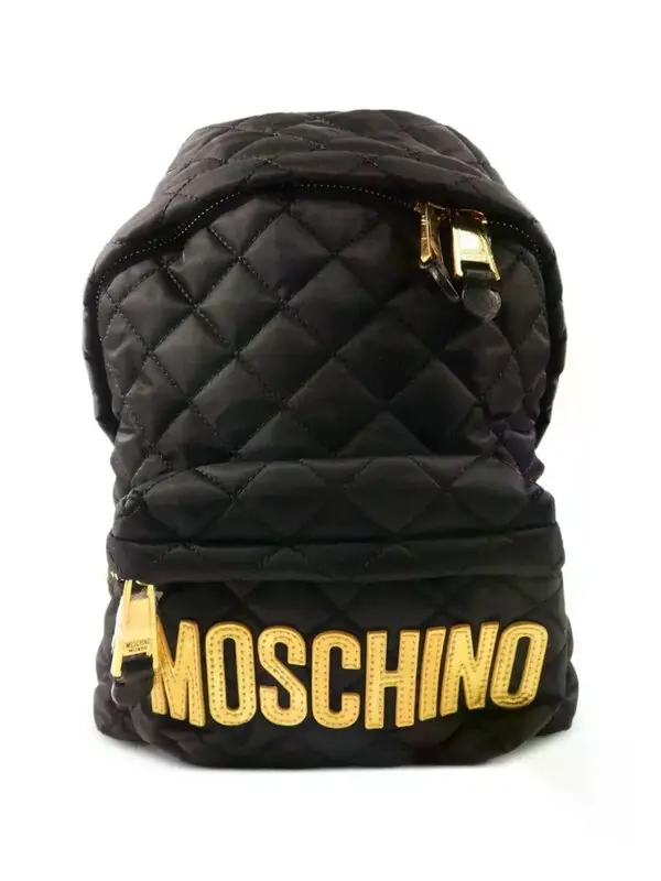 Moschino Quilted Logo Backpack