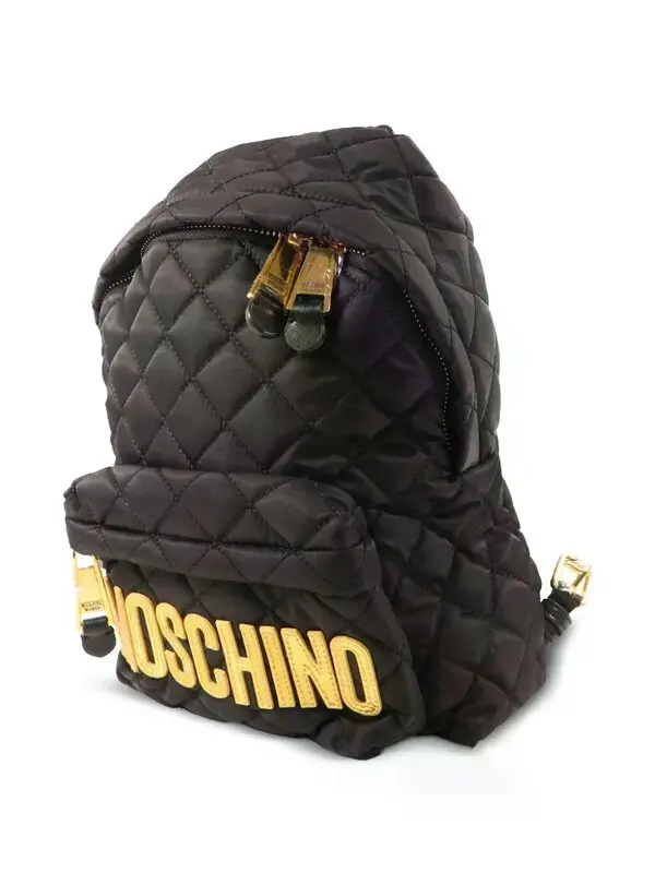 Moschino Quilted Logo Backpack