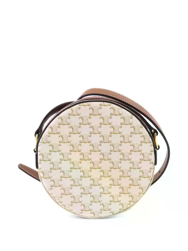 Celine Triomphe Canvas Round Shoulder Bag - Neutrals