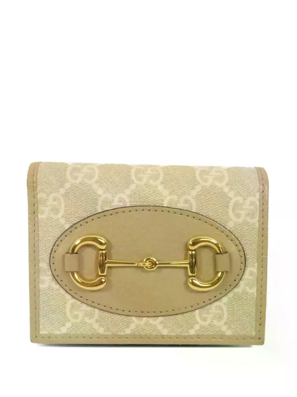 Gucci Horsebit 1955 Gg Wallet - Neutrals