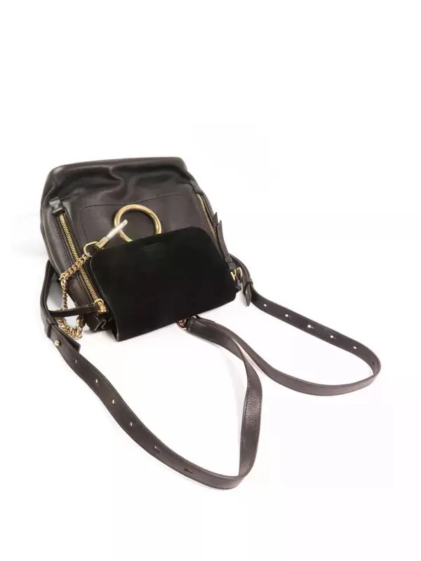 Chloé Faye Ring Detail Backpack - Black