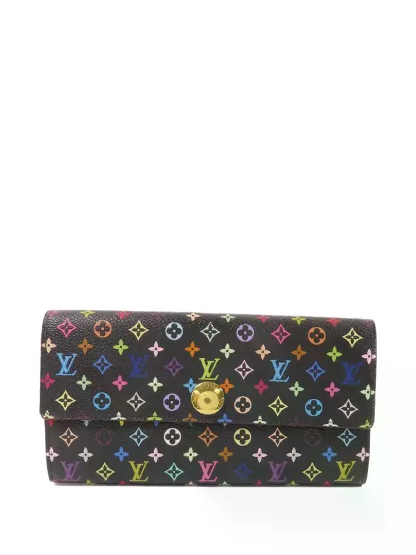 LOUIS VUITTON Monogram Multicolore Sarah Wallet - Black