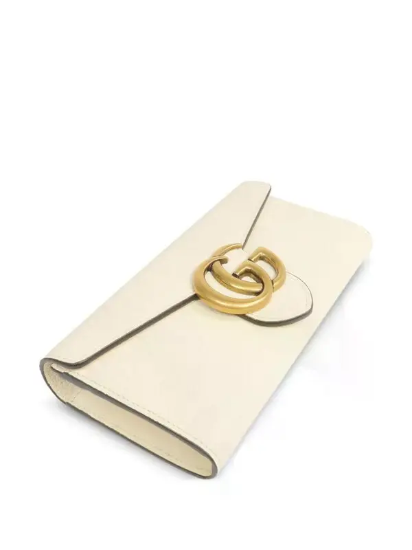 Gucci Gg Marmont Leather Wallet - Neutrals