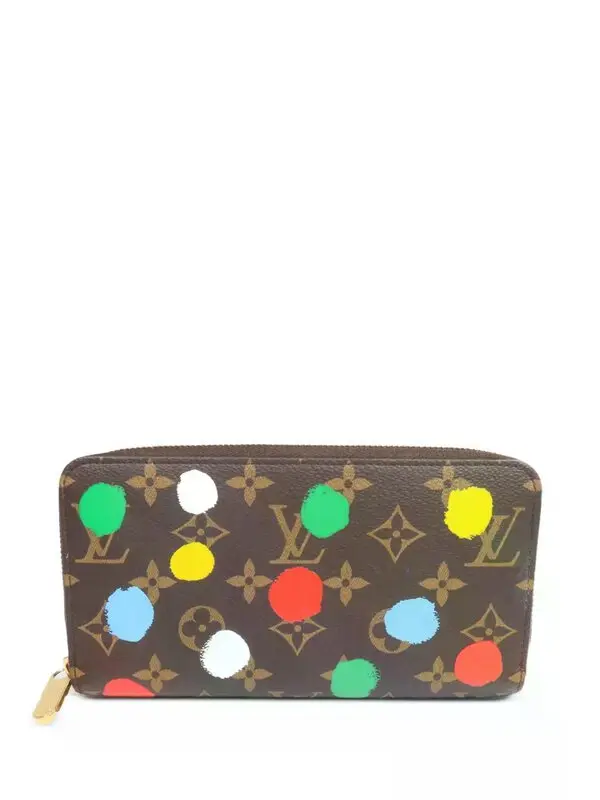 LOUIS VUITTON X Yayoi Kusama Monogram Zip Wallet - Brown