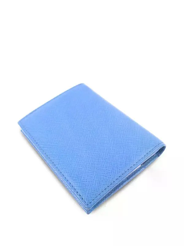 Prada Leather Bifold Wallet - Blue