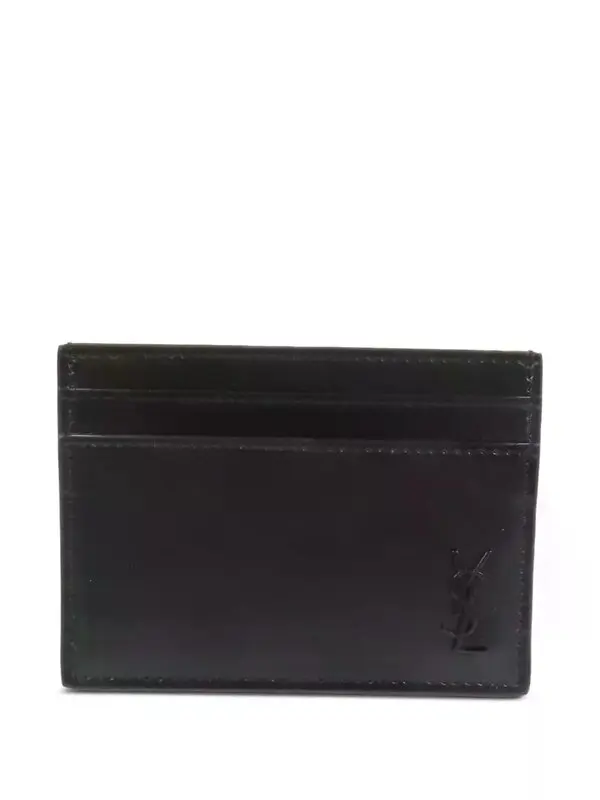 Saint Laurent Tiny Cassandra Card Case - Black
