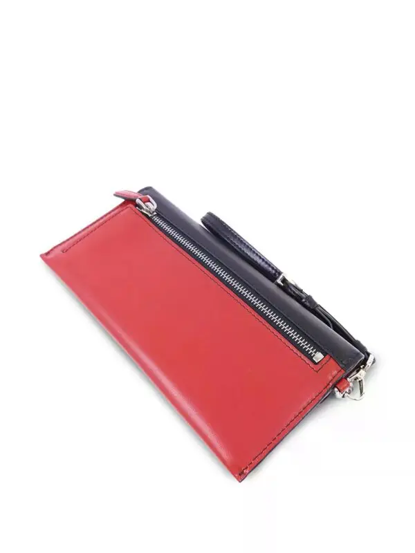 Prada Logo-embossed Leather Clutch Bag
