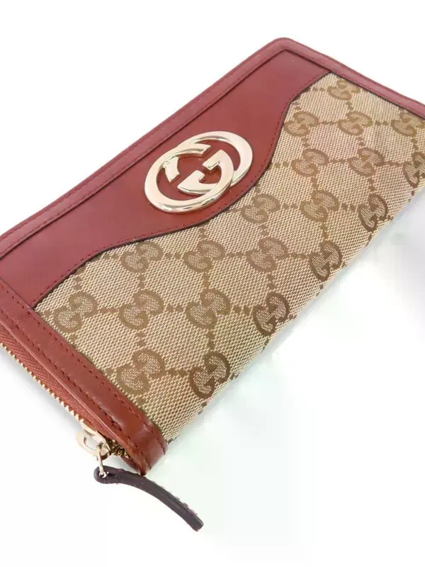 Gucci Gg Supreme Interlocking-g Calfskin Wallet - Neutrals