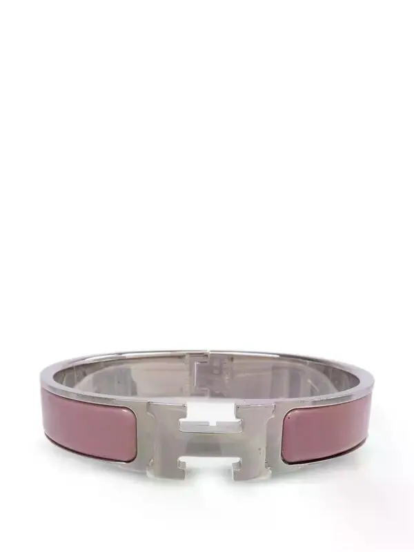 Hermès Clat H Clasp Bracelet - Silver