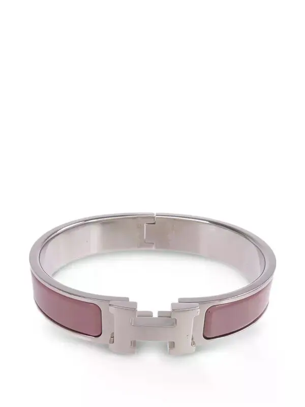 Hermès Clat H Clasp Bracelet - Silver