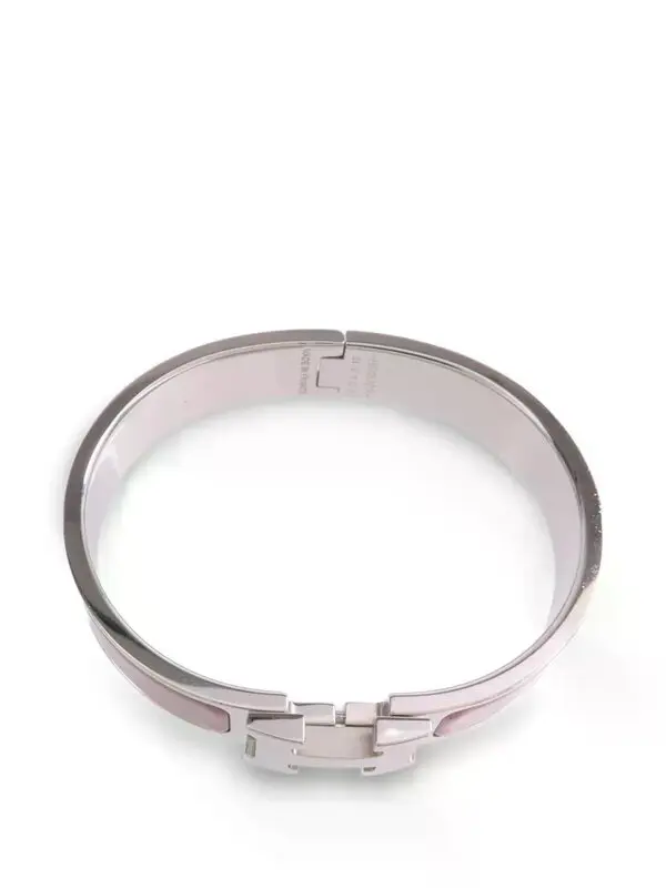 Hermès Clat H Clasp Bracelet - Silver