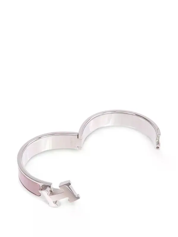 Hermès Clat H Clasp Bracelet - Silver