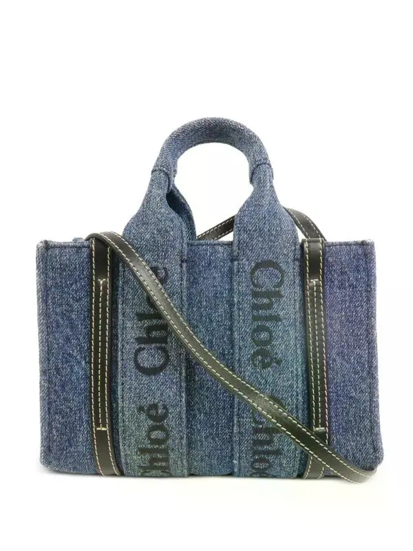 Chloé Woody Mini Tote Bag - Blue