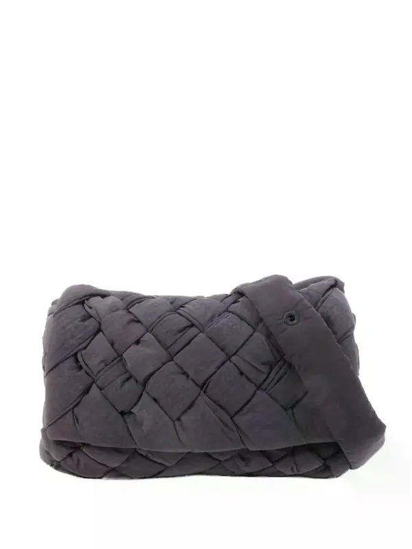 Bottega Veneta Rumple Messenger Shoulder Bag - Grey